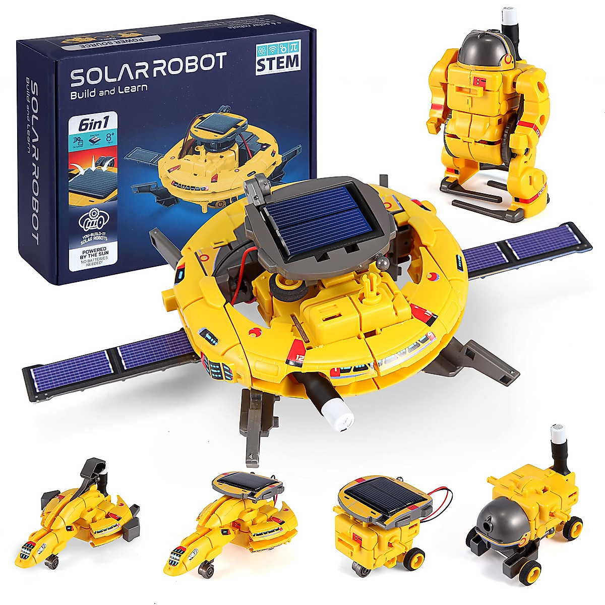 STEM Projects Kits for Kids Age 8-12, Solar Robot Space Kits Gifts for 8-14 Year Old Teen Boys Girls, Science Kits for Boys, 120Pcs Building Experiments Robots for Teenage Ages 9 10 11 13.