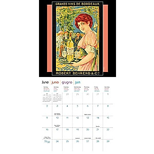 Bon Appétit 2024 Wall Calendar — Vintage Poster Art, 16-Month Cooking Calendar, 12" x 12"