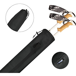 Cosmos Portable Trekking Poles Carrying Bag Tent Poles Bag Replacement Storage Bag Pouch for Walking Stick Trekking Hiking Poles, 27.5 Inches Length, Black