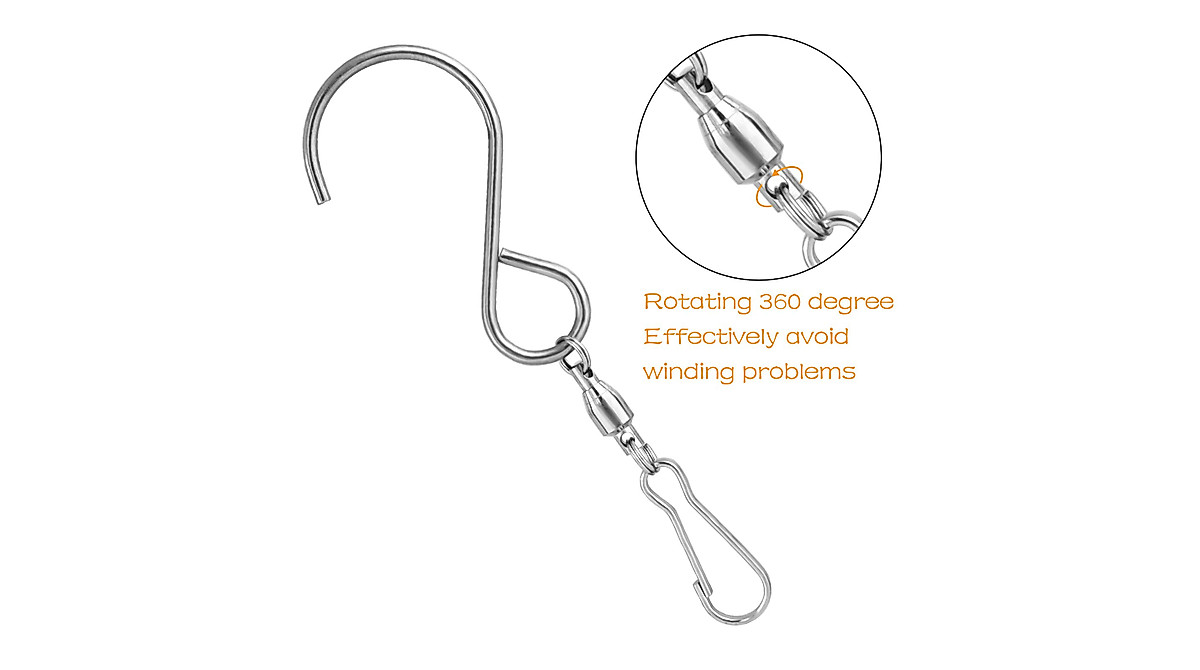 KUUQA 20 Pack Swivel Hooks Clips Wind Spinner S Hook Clips Hanging Wind ...