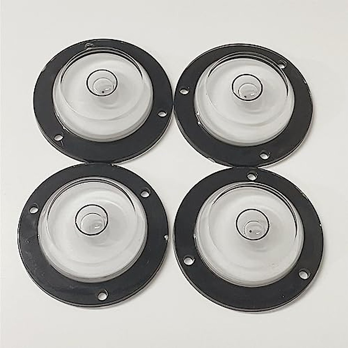 6Pcs Circular Bullseye Bubble Level with Screws Mounted Domed Multi-Directional Round Bubble Spirit Levels Precision Measuring Tools