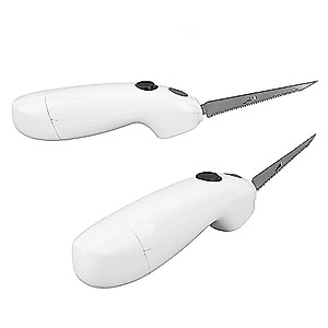 Electric Fillet Knives Support Battery Powered, Stainless Steel Cordless Rechargeable Steak Knife, Portable Time Saving for Home Restaurant Fishing Picnic