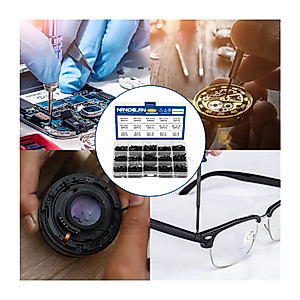 NINDEJIN Phillips Flat Head Mini Screws Set M1.4/1.7/2/ 2.5/3 Computer Laptop Notebook Screws Kit + M2.3/ M2.6/ M3 Tapping Screws Assortment Kit (720pcs Laptop Screws + 450pcs Tapping Screws)