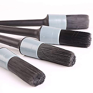 Detailing Brush Set Auto Car Detailing Brush Kit (Set of 5) Perfect for Cleaning Car Interior,Exterior,Wheels, Dashboard, Interior, Exterior, Leather, Air Vents, Emblems