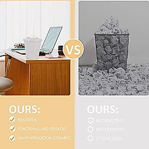 ULTECHNOVO Garbage Container Bin Tabletop Trash can with lid Desktop Plastic Garbage bin Pen Pencil Holder Maker Organizer Cup Makeup Brush Storage Small Flower Pot Planter Small Waste Basket