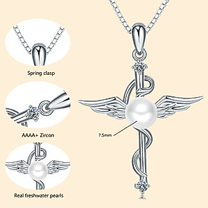 NONNYL Pearl necklaces, Mothers Day Gifts for mom Women Wife Gifts Anniversary, Birthday day gifts Christmas day gifts fine Jewelry gifts for women wife, Valentine's Day for her