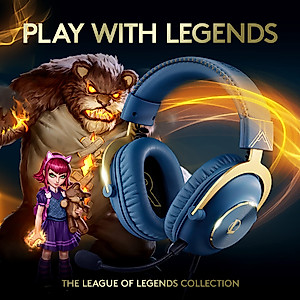 Logitech G PRO X Gaming Headset - Blue VO!CE, Detachable Microphone, Comfortable Memory Foam Ear Pads, DTS Headphone 7.1 and 50 mm PRO G Drivers, Official League of Legends Edition
