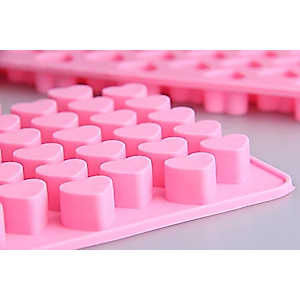 Cy3Lf Silicone Mini Heart Shape Ice Cube Candy Chocolate Mold (Pack of 2)