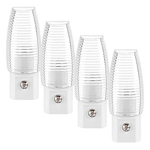 Maxxima MLN-16 LED Plug in Night Light - Features Auto Dusk to Dawn Sensor 5000K Daylight, 5 Lumens, Ideal for Bedroom, Bathroom, Hallway, and Senior Living Use - 4 Pack