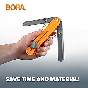 BORA MiteriX Compact Angle Finder Tool Gauge, Duplicates & Splits in Half for Precise Transfer to Miter Saw, Easy Corner and Angle Measuring & Duplicating - 530402