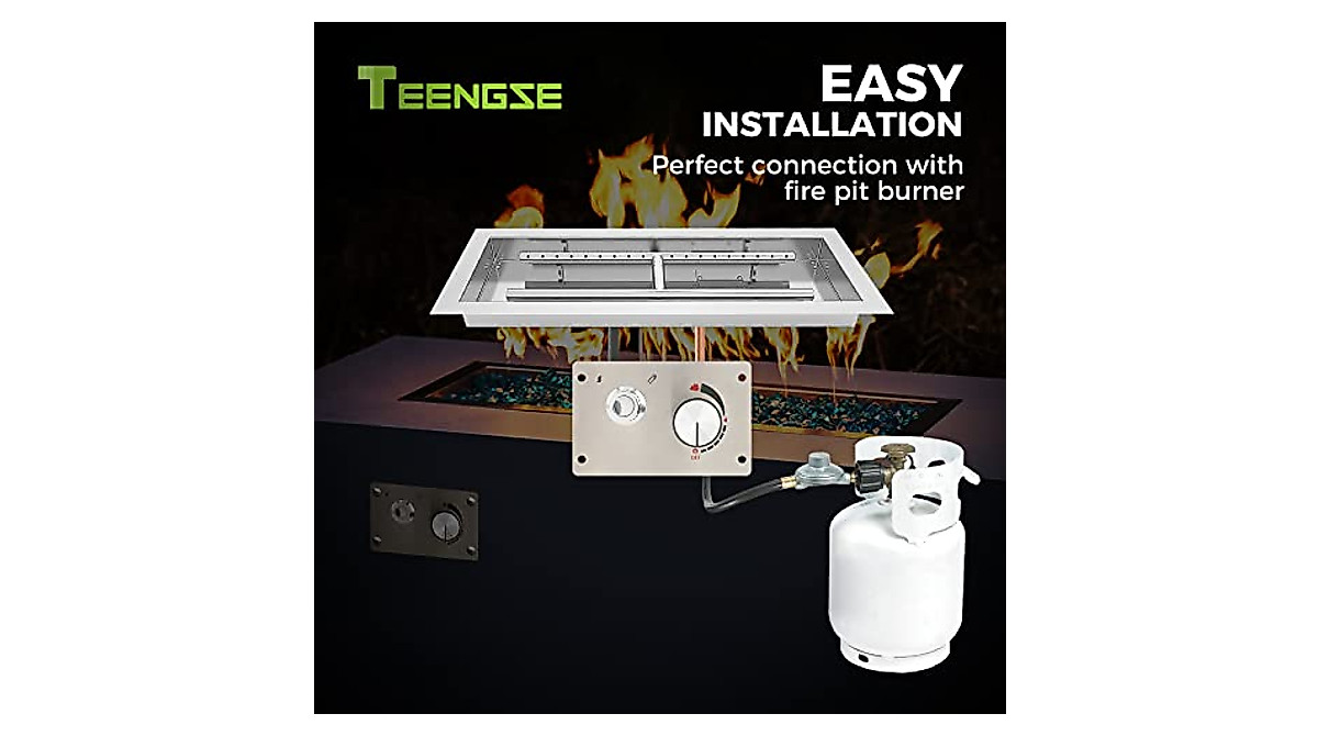 TEENGSE Fire Pit Ignition Kit - Flame Fail Safe Valve