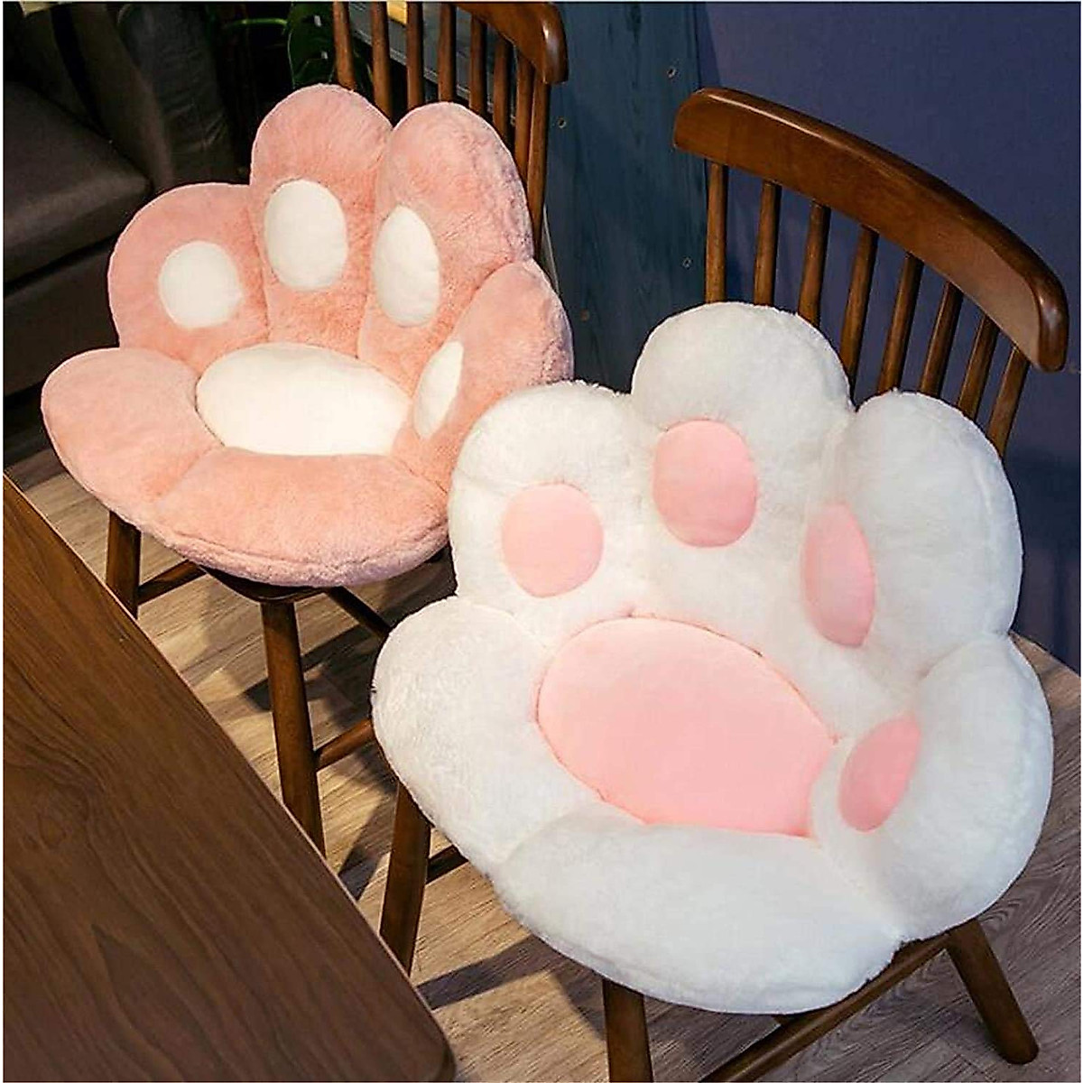 Reversible Armchair Seat Cushion Soft Cozy Bear Paw Shaped Chair Cushion Plush Comfort Seat Pad Office Cozy Warm Seat Pillow Relieves Back Coccyx Sciatica and Tailbone Pain Relief Chair Cushions