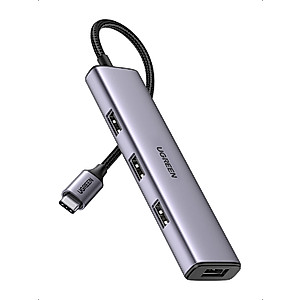 UGREEN Aluminium USB C Hub, 4 Ports USB C to USB 3.0 Hub, USB-C Multiport Splitter with 5Gbps Fast Transfer for PC Laptop MacBook Pro/Air iMac iPad Pro Surface, iPhone 15/15 Pro, Galaxy S24, and More