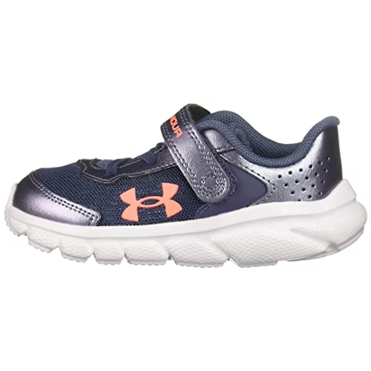 Under Armour Girls' Infant Assert 9 Pearl, Utility Blue/Electric Tangerine, 9K Medium US