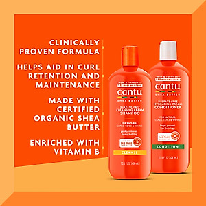 Cantu Shampoo & Conditioner with Shea Butter for Natural Hair, 13.5 fl oz (Pack of 2)
