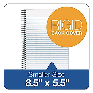 Tops 73507 Color Notebook, Graphite Cover, 8 1/2 X 5 1/2, White, 100 Sheets