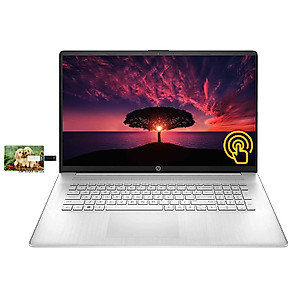 HP 17.3" HD Touchscreen Business Laptop, 11th Gen Intel Core i7-1165G7, Windows 10 Pro, 32GB RAM, 1TB SSD, Backlit Keyboard, HDMI, WiFi 6, Webcam, Long Battery Life, 32GB Durlyfish USB Card