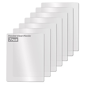 Fotouzy Plastic Cutting Board Set of 7, Frosted Clear Flexible Cutting Mats, BPA-Free, Non-Porous, Dishwasher Safe, Transparent