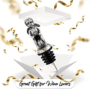 Lion Wine Pourer for Wine Bottles, Stainless Steel Animal Bar Liquor Bottle Pourer Liquor Pour Spout for Liquor Bottles, Speed Pourer Wine Areator Spout Bottle Pourer for Alcohol (Pee Boy)