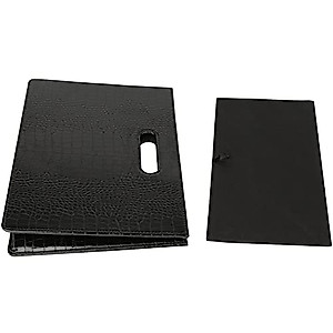 HofferRuffer Magazine Basket Holder, Foldable Magazine Rack, Document File Holder Organizer, File Folder, Newspaper Storage Bin Organizer for Home or Office, Home or Office (Black)