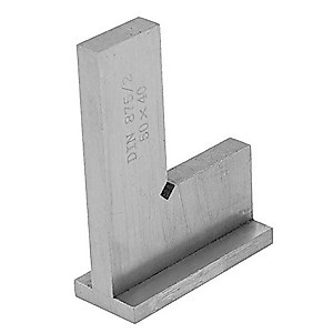 Machinist Steel Square, High Accuracy Carbon Steel Flat 90 Degree Right Angle Ruler Square Layout Tool Engineer Square Tool with Seats(50x40)