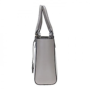 Prada Saffiano Leather Argilla Nero Two-Toned Black and Gray Handbag 1BA113