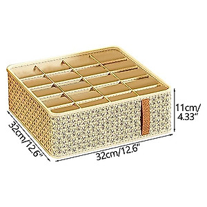 Ke1Clo Underwear and Socks Storage Box, Drawer Divider Sock Organizer Underwear Organizer for Storing Underwear/Socks/Briefs