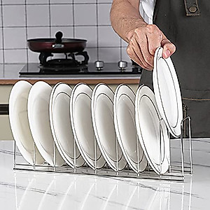 MINGFANITY Small Dish Drainer,Stainless Steel Bowl Drying Rack for Kitchen Counter Organizer Storage, Storage Shelf, Chrome