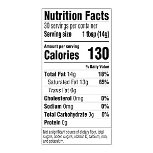 Amazon Fresh, Organic Virgin Coconut Oil, 15 Fl Oz (Previously Happy Belly, Packaging May Vary)