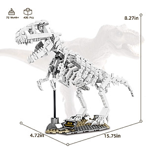 NEWABWN Dinosaur Luminous Building Toys for Kids 8-14,Triceratops Glow in The Dark, Use Sunlight/Lights to Store Energy,Shine at Nnight/Dark Places