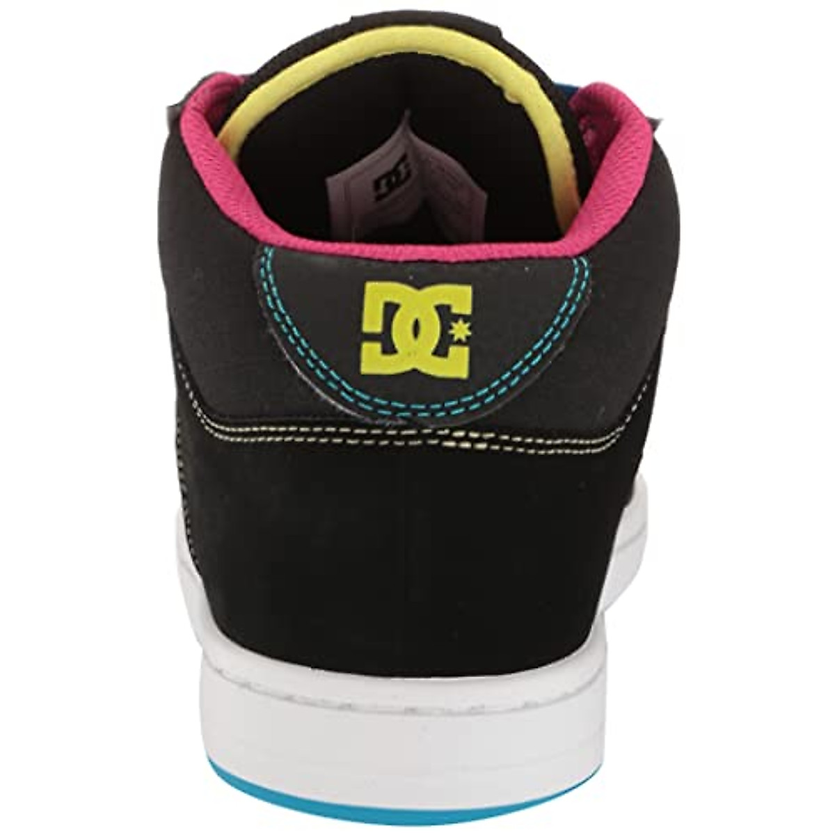 DC Women's Manteca 4 Mid High Top Casual Skate Shoe, Black/Multi, 9