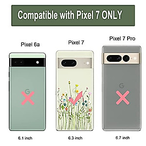 Unov Compatible with Pixel 7 Case Clear with Design Soft TPU Shock Absorption Slim Embossed Pattern Protective Back Cover for Pixel 7 5G 6.3inch (Flower Bouquet)