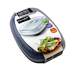 Dependable Industries inc. Essentials Microwave Fish Vegetables and Pasta Steamer BPA Free Cooks Healthy Steamed Fish in Minutes