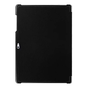 for Microsoft Surface 3 1645 1657 10.8 inch Tablet PC Smart Cover, Ultra Slim Folio Stand with Sleep/Wake Up Function Leather Case for Surface3 10.8" (1-Black)
