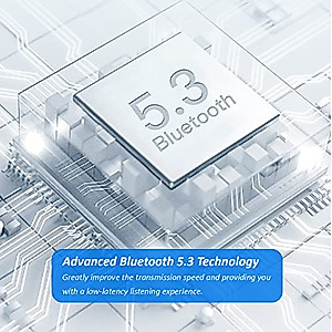 Awker A11 True Wireless Earbuds in Ear Bluetooth 5.3 Earphones Headphones, Touch Control with Charging Case, Built in Mic, Waterproof, TWS HiFi Stereo for Sport (White)