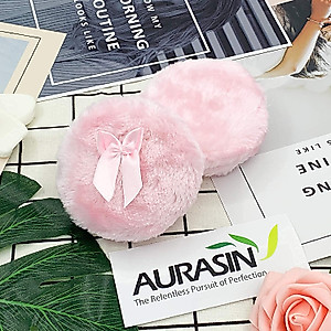 Large Fluffy Powder Puff, Body Cosmetic Powder Puff, Soft Face Body Powder Puff for Baby& Kid& Adult (4 Inch, Pink)