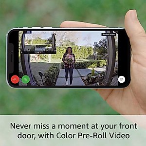 Certified Refurbished Ring Video Doorbell 4 – improved 4-second color video previews plus easy installation, and enhanced wifi – 2021 release