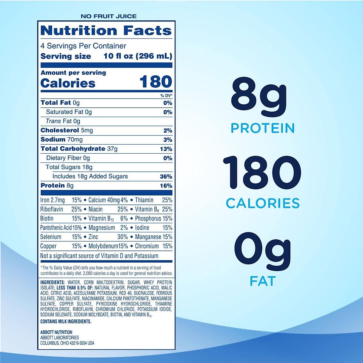 Ensure Clear Nutrition Drink Mixed Fruit 10fl ozx4 CT, pack of 1