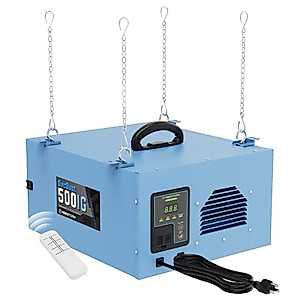 Abestorm Air Filtrations System 3-Stage Filtration, Built-in Ionizer, Hanging Air Filtration System for Woodworking/Garage/Workshop, Dust Collector DecDust 500IG (350/450/500 CFM)