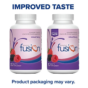 Bariatric Fusion Mixed Berry Complete Chewable Bariatric Multivitamin with Iron for Bariatric Surgery Patients Including Gastric Bypass and Sleeve Gastrectomy - 120 Tablets