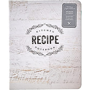 C.R. Gibson Wood Panel Rustic Spiral Recipe Journal, 100 Pages, 7.25" x 9" (QMR-18687)