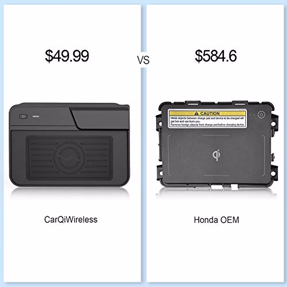 CarQiWireless Wireless Charger for Honda CRV 2019 2018 2017 Car Charging Charger, Center Console Holder Storage Box with Cell Phone Wireless Charging Pad Mat for CR-V Interior Accessories