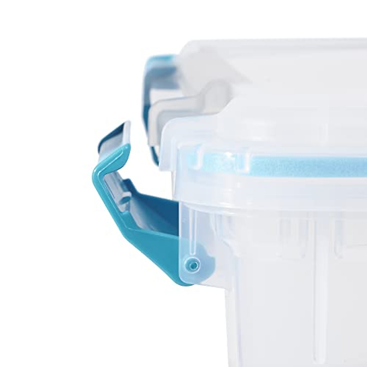 Sterilite 80 Quart Clear Plastic Stackable Storage Container Box Bin with Air Tight Gasket Seal Latching Lid Long Term Organizing Solution, 8 Pack