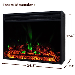 Cambridge Seville 47'' Freestanding Electric Fireplace with Log Insert, Remote, Multi-Color Flame, Walnut Mantel, For Rooms up to 210 Sq.Ft., Adjustable Heat Settings, Timer