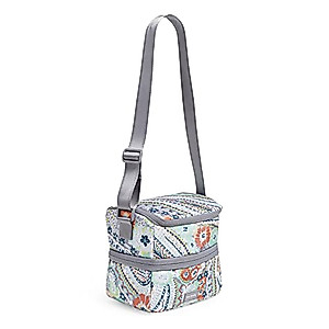 Vera Bradley Women's Recycled Lighten Up Reactive Expandable Lunch Cooler Lunch Bag, Citrus Paisley, One Size