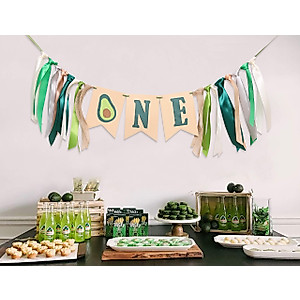 Avocado 1st Birthday High Chair Banner -1st Birthday Avocado, Avocado High Chair Banner, Carnival Birthday Banner, Fruit Birthday Banner, Crush Cake, and Photo Decoration.