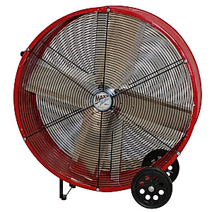 MaxxAir RED BF36DD High Velocity Direct Drive Drum Fan, 36 Inch