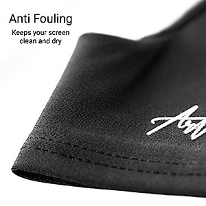 Articka Drawing Glove for Digital Drawing Tablet, iPad (Smudge Guard, Two-Finger, Reduces Friction, Elastic Lycra, Good for Right and Left Hand)(Medium, Black)