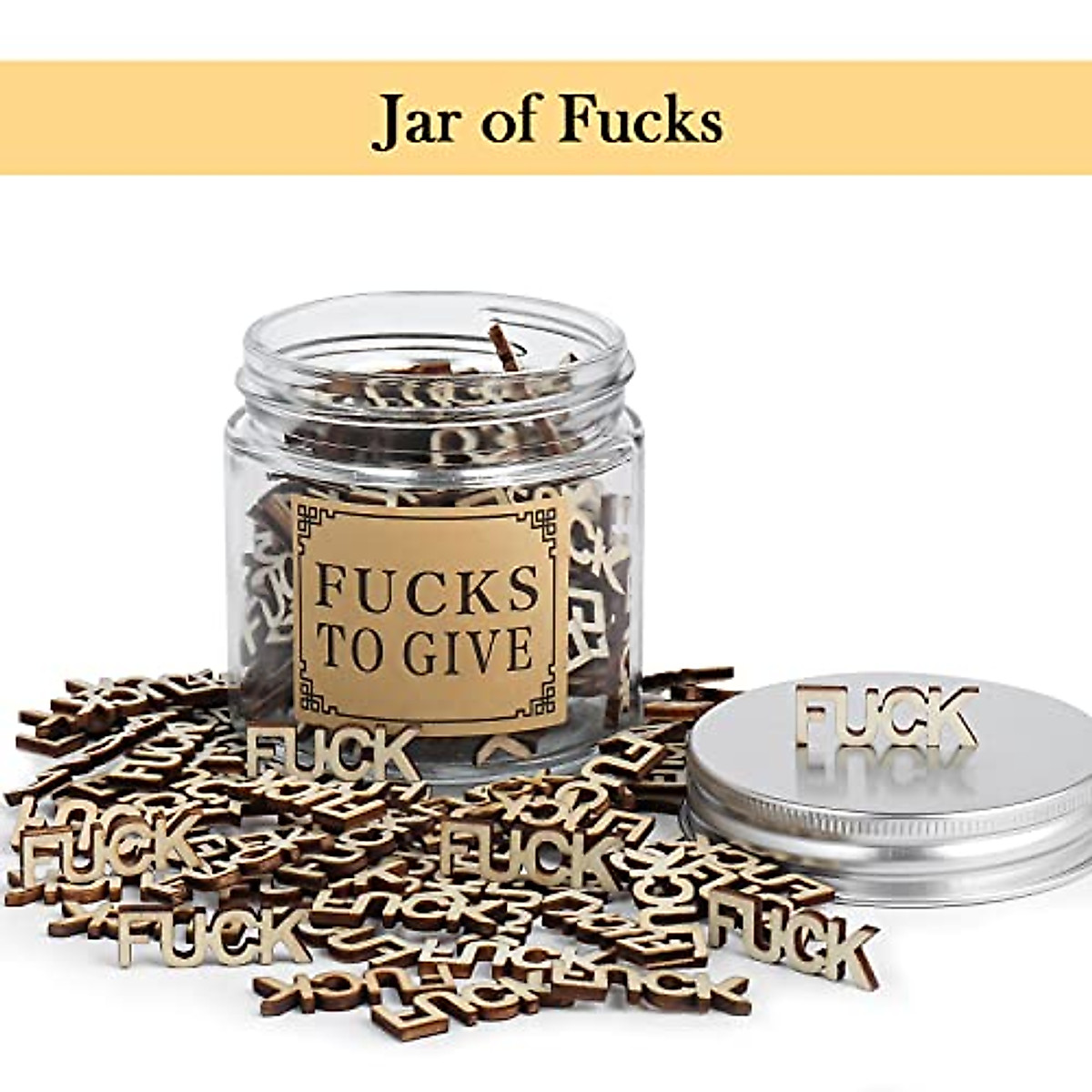 FUCKS to Give, Jar(8oz)of FUCKS Gag Gifts for Valentine's Day ,Anniversary,Chrismas,Holiday,Birthday,Make Family Laugh Out Loud "Fuck to Give". (FUCKS to Give)