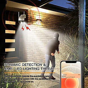Jennov 2K Security Camera Wireless Outdoor, Plug-in Smart Security Camera 3Mp WiFi Surveillance System,Color Night Vision, Motion Detection, Two-Way Audio, Easy Set Up